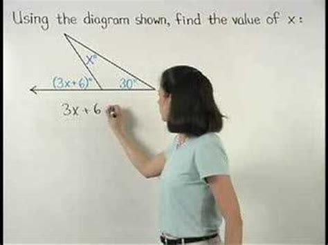 Exterior Angle Theorem MathHelp Geometry Help YouTube