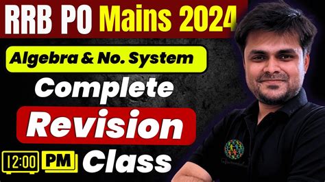 RRB PO MAINS 2024 Algebra Number System Marathon Infinitesimal