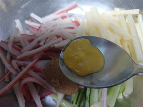오이맛살사과샐러드 레시피 땅콩버터샐러드