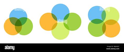 Venn Infographic Sections Template Data Chart With Colorful Circular