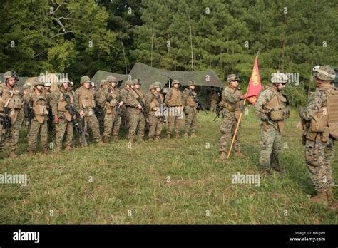 U S Marine Corps Lt Col David Sosa Commanding Officer Of St Battalion Nd Marine Regiment