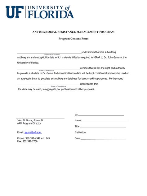 Fillable Online Arm Program Consent Form Fax Email Print Pdffiller