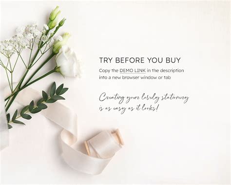 Sage Green Minimal Wedding Invitation Template Modern Etsy