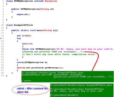 javaskool.com - Exception-handling in Java