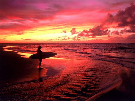 Surfers Hawaii Surfing
