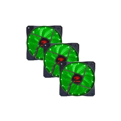 Kit 3 Cooler Led Verde 120mm Gabinete Pc Gamer Ventoinha Shopee Brasil