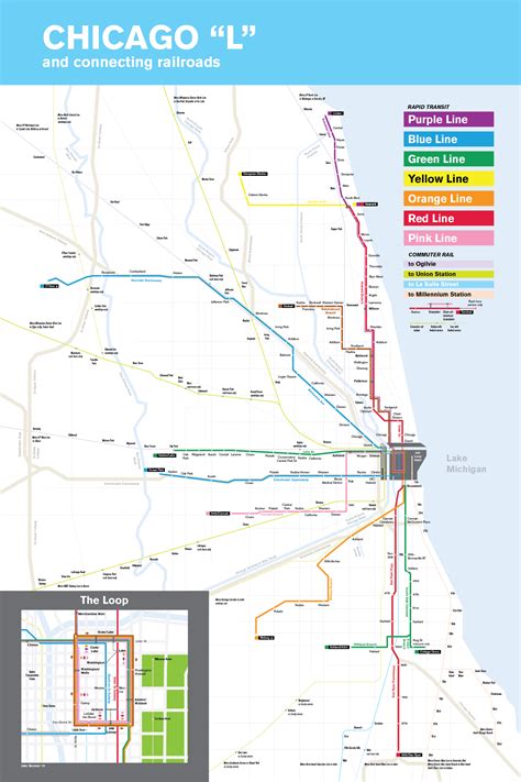I Drew A Geographically Correct L And Metra Map For My Brother R