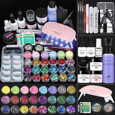 Kit Para Poner Uñas De Acrilico Profesional Con Lampara Meses sin