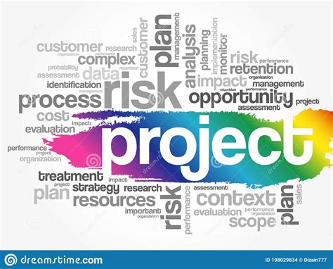 Project Word Cloud Collage Stock Illustration Illustration Of Analysis