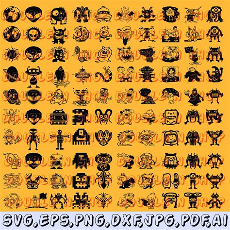 Monsters Svg Robots Svg Alien Svg Monsters Clipart Monsters