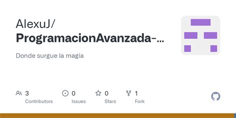 Github Alexuj Programacionavanzada Alex Mario Donde Surgue La Magia