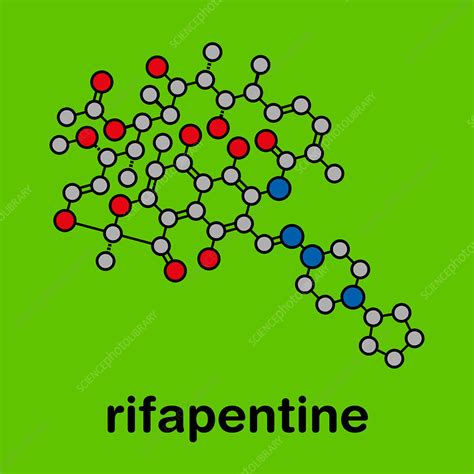 Rifapentine Antibiotic Drug Molecule Illustration Stock Image F028