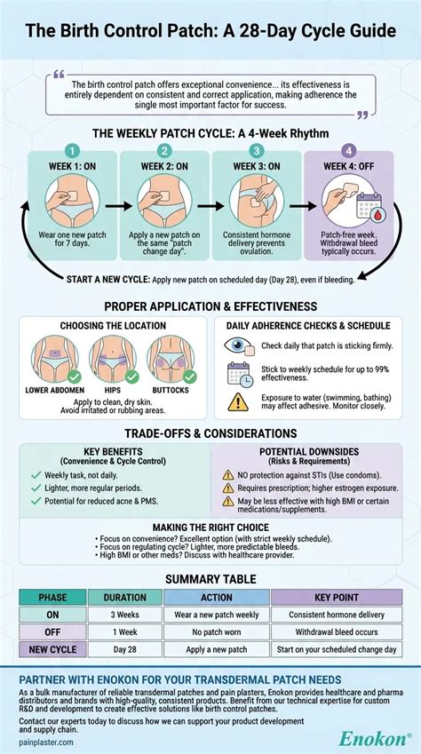How Is The Birth Control Patch Used In Terms Of Duration And