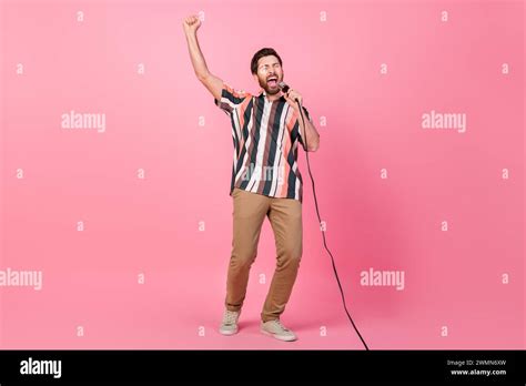 Full Body Length Photo Of Overjoyed Drunk Mature Funny Man Crazy