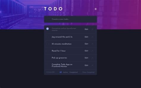Frontend Mentor Responsive Todo App With React Coding Challenge Solution