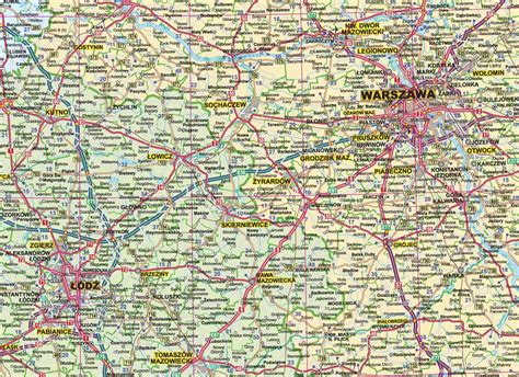 Mapa Polski Dokladna Samochodowa Polska Mapa