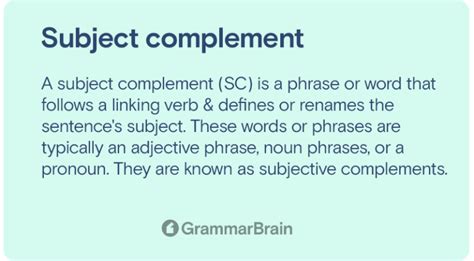 What Is A Subject Complement Definition Examples Grammar Rules
