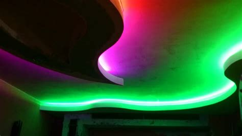 Таван с лед осветление Youtube