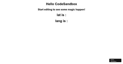 React Geolocation Forked Codesandbox