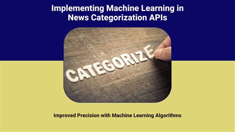 Implementing Machine Learning In News Categorization Apis