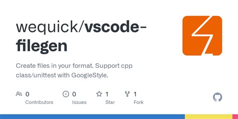 github wequick vscode filegen create files in your format support