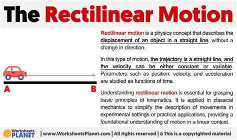 What Is Rectilinear Motion