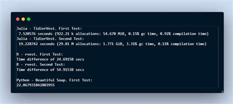 Comparison Of Web Scraping Speed Julia Vs R Vs Python Rjulia