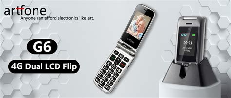 Artfone G6 Dual LCD 3G Flip Senior Phone