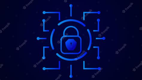 Premium Vector Security System Vector Cyber Padlock Icon Digital Data