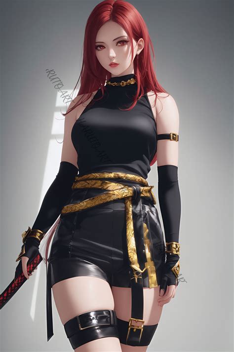 Female Katana Lady By Harutoart On Deviantart