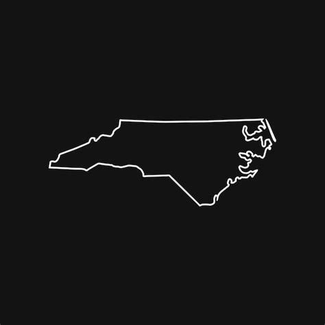 Premium Vector North Carolina Map On Black Background