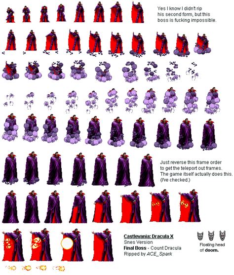 Castlevania Dracula Sprites
