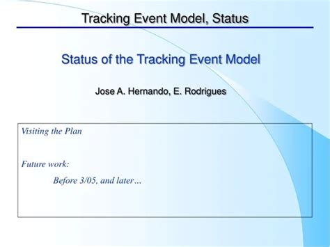 Ppt Tracking Event Model Status Powerpoint Presentation Free Download Id 9716537