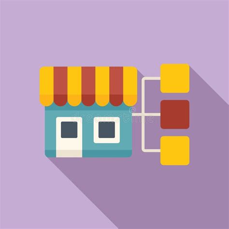 Shop Segment Market Icon Flat Vector Target Customer Stock Vector