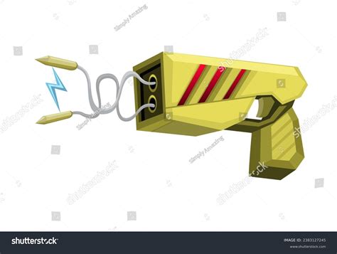 Taser Stun Gun Cartoon Illustration Vector Stock Vector Royalty Free
