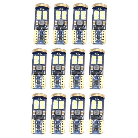 T10 168 Led سيارة لمبة 12 قطعة 194 W5w 12 Smd 3030 شرائح Led لمبات