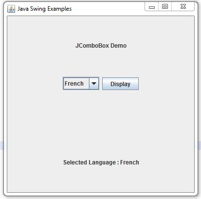 Swing JComboBox Class Java Tutorials C4learn Com