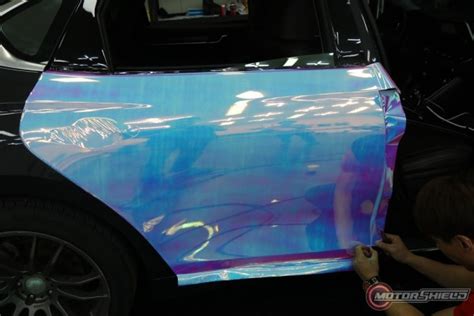 현대 그렌져ig 블루 사이버 메탈릭 홀로그램 크롬 전체랩핑 시공 갤러리 모터쉴드