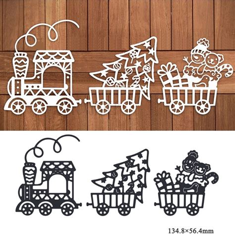 크리스마스 기차 Diy 스크랩북에 대 한 금속 절단 죽을 종이 카드 엠보싱 장식 공예 죽을 새 도착 2022 죽을절단 다이스 Aliexpress