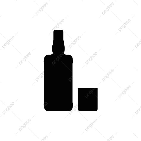 Bottle Alcohol Black Icon On White Background On Alcohol Vector Png