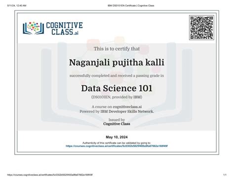 Naganjali Pujitha Kalli On Linkedin Datasciencecertificate Badge Ibm Datascience Ibm