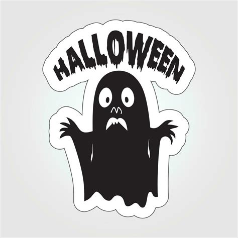 un pegatina con un fantasma en él Víspera de Todos los Santos fantasma