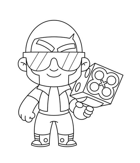 Tô màu Brock Trong Brawl Stars Tranh Tô Màu Cho Bé Website Tô Màu Nhiều Chủ Đề
