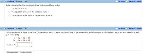 Solved 1 1 Points LarLinAlg8 1 1 005 Notes Ask Your Chegg Com