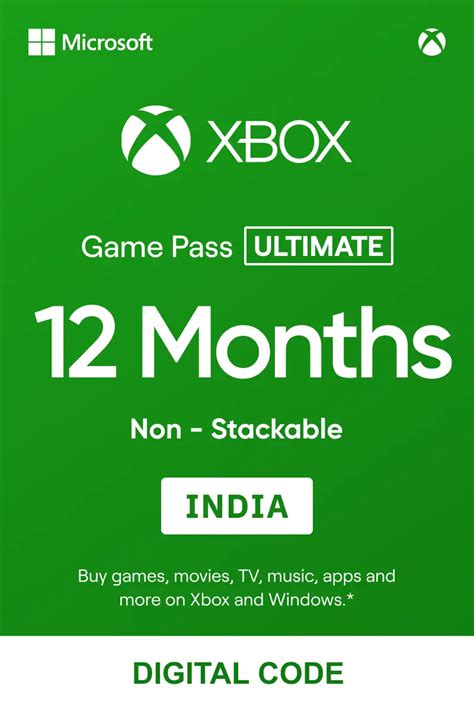 Buy Xbox Game Pass Ultimate 12 Months Non Stackable India Xbox Live