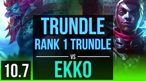 TRUNDLE Vs EKKO JUNGLE Rank 1 Trundle KDA 5 0 5 71 Winrate EUW