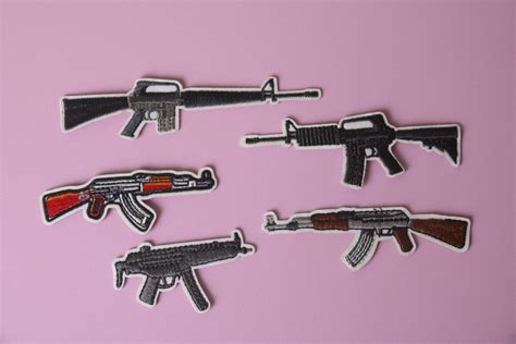 Gun Patch Rifle Patch Iron On Patch Embroidered Patch Applique