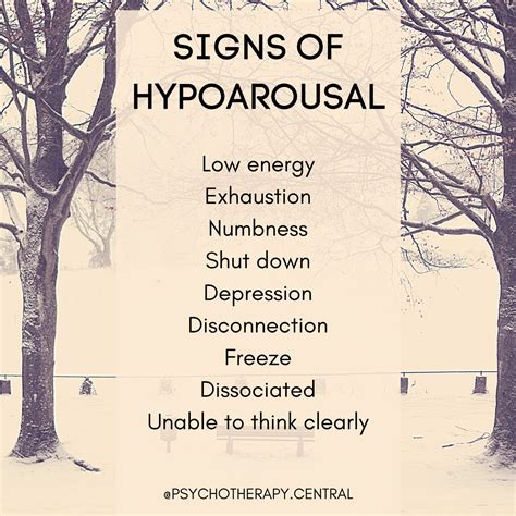 Signs Of Hypoarousal