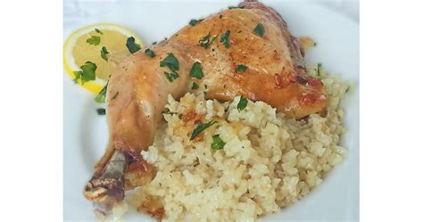 Пиле с ориз на фурна