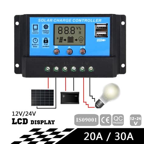 20a30a Solar Panel Controller 12 24v Voltage Batt Grandado